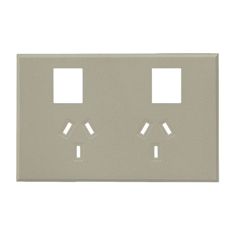 VETi 3 POLA - Double 10A Socket Cover Plate- Horizontal - Monoblock ...